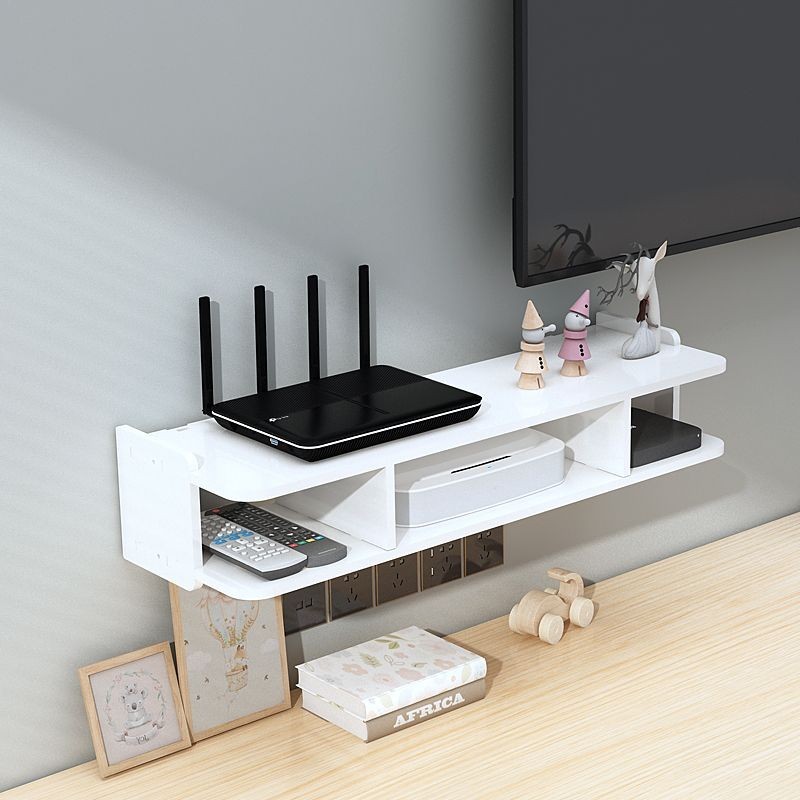 Living Room TV Cabinet Wall Perforation-Free Wall-Mounted wifi Router ...