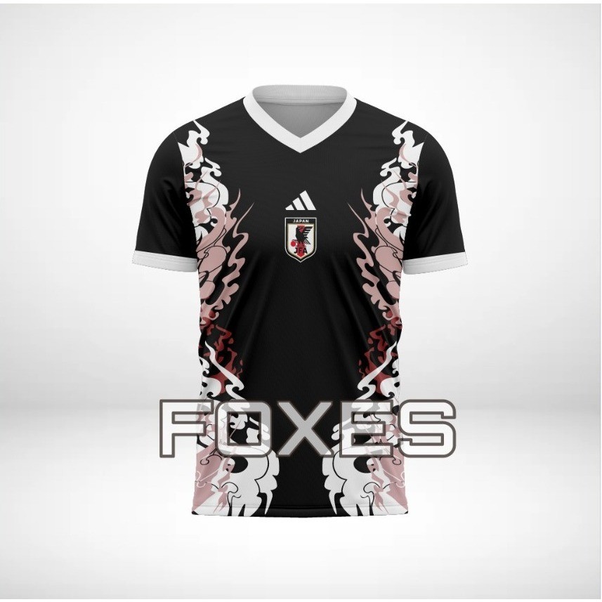 Japan Concept Red & Black 2024 Jersey Printed Dri-fit Football Jersey ...