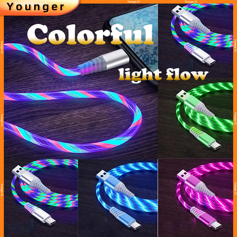 Streamer Light USB Cable Car LED Flowing Light Fast Charging Cable ...