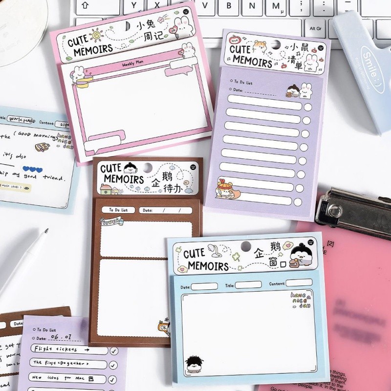 Mr. Paper 30 sheets/bag Sticky note Cute cartoon Penguin Rabbit Animal ...