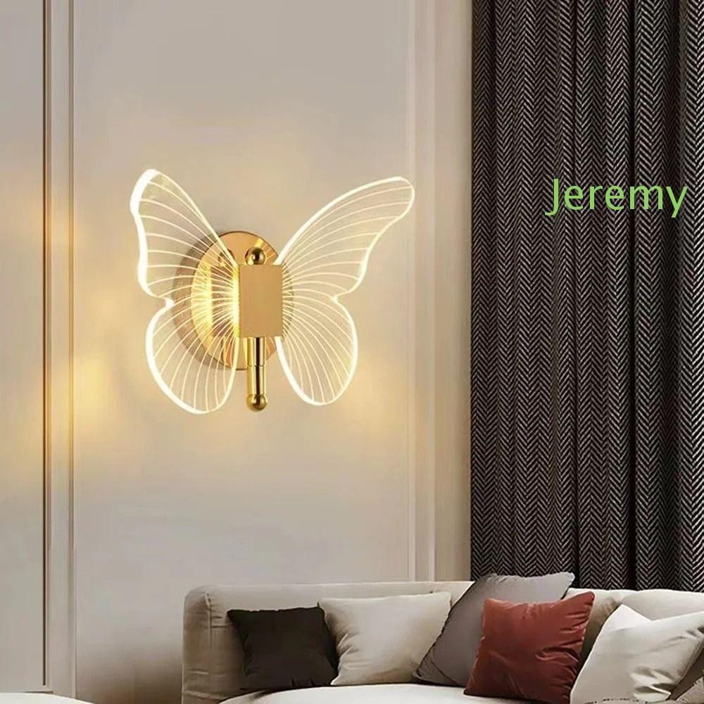 JEREMY1 LED Butterfly Wall Lamp, Tricolor Adjustment Modern Ceiling ...