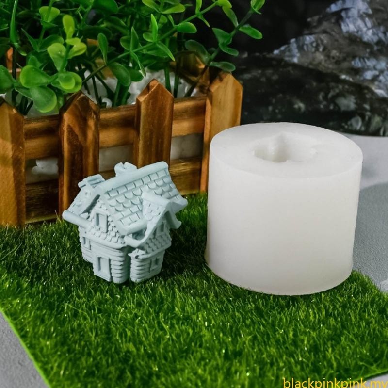 BLACK 3D Small House Silicone Molds Succulents Molds Flying House ...