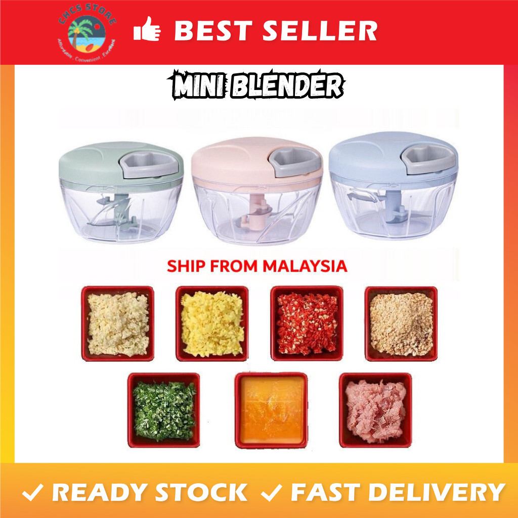 【READY STOCK】Pencincang Hand Pull Manual Food Processor Mini Blender ...