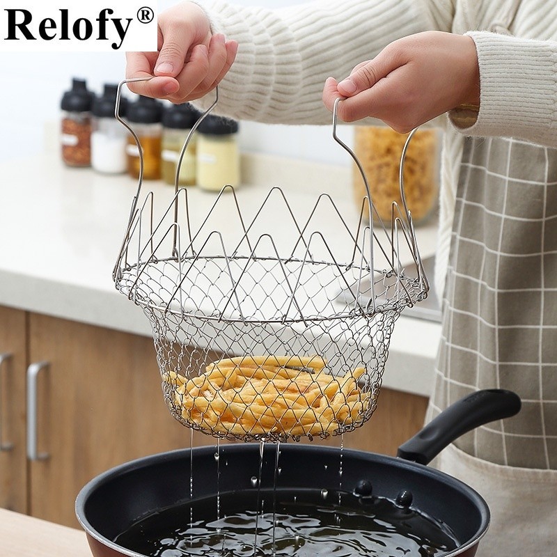 304 Stainless Steel Frying Basket French Fries Chicken Wings Filter ...