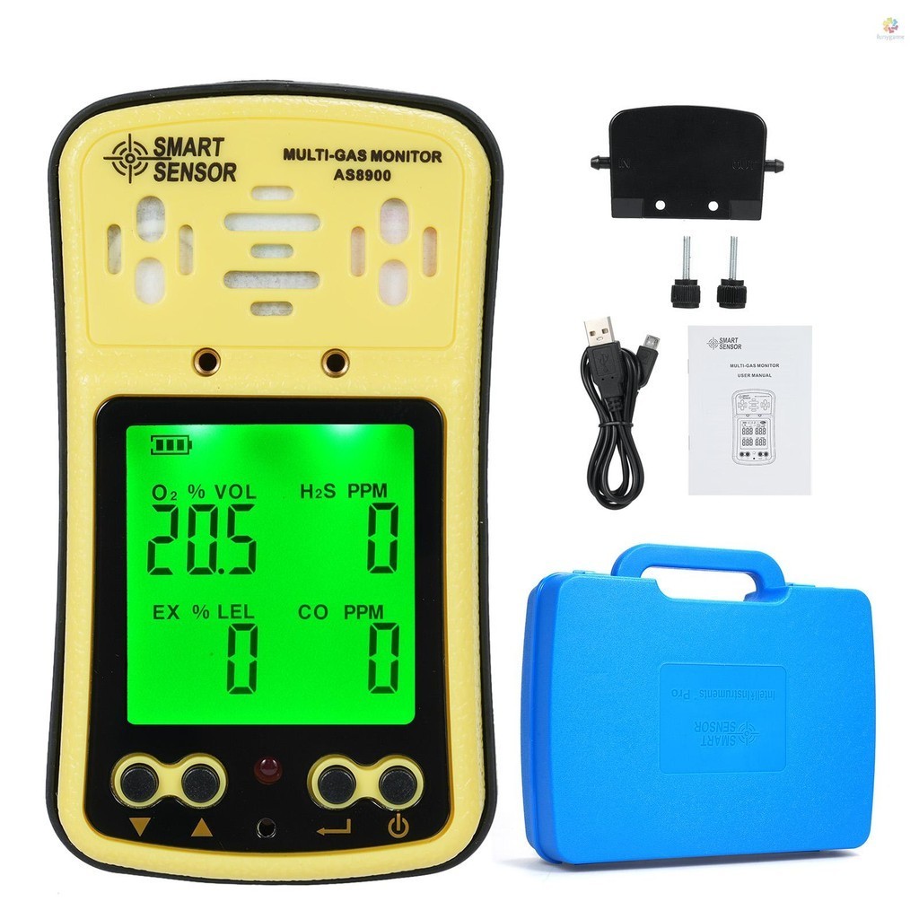 SMART SENSOR AS8900 4 in 1 Combustible Gas Detector Analyzer Handheld ...