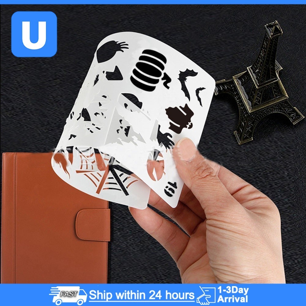 Geometric hollow booking book relief album painting template DIY ...