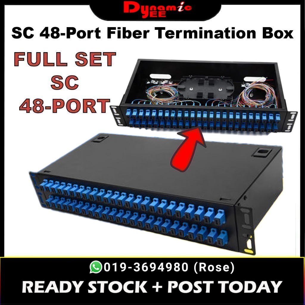 48-Port SC Full Set Optical Fiber Termination Box with Pigtail Flange ...
