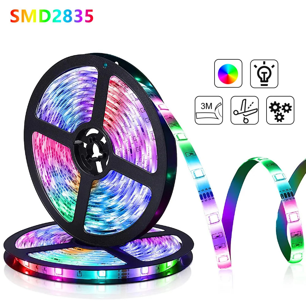 LED Light Strips Flexible Lamp RGB Ribbon Lamp 5m/10m SMD 2835 LED ...