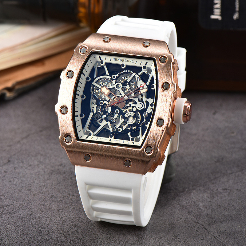 Men's three-pin quartz watch sports cool watch barrel-shaped fashion ...