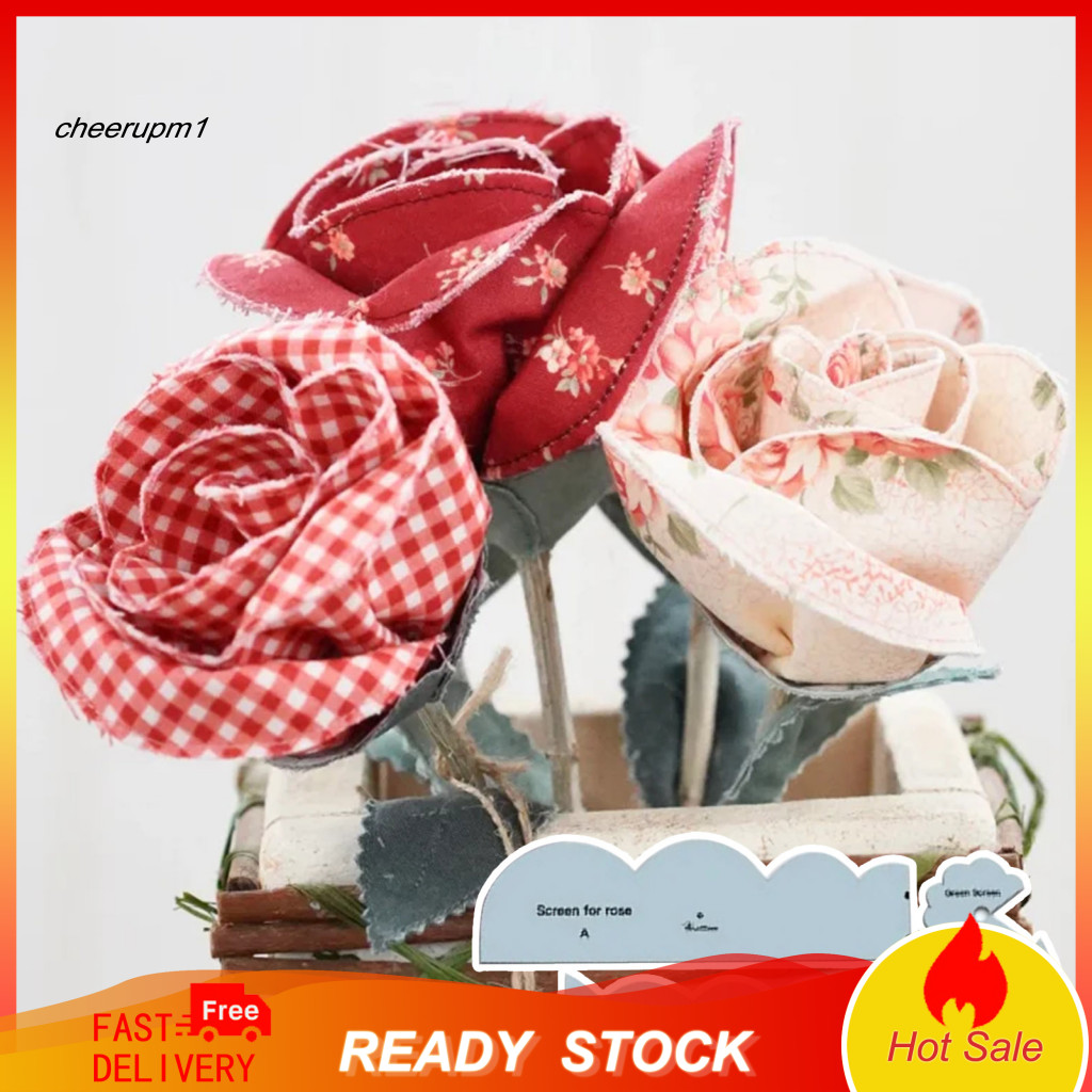 CHEER Rose Design Tool Diy Rose Craft Template Set for Fabric Roses ...