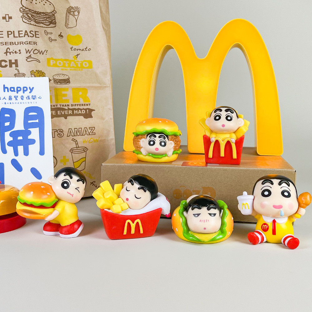 shin chan 蜡笔小新 蠟筆小新盲盒 Crayon Shin-Chan French Fries Burger Maimen ...