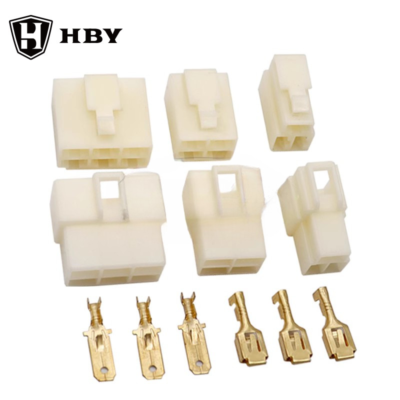 5sets Car Connector 6.3MM Connector 1P2P3-10P High Current Male Female ...