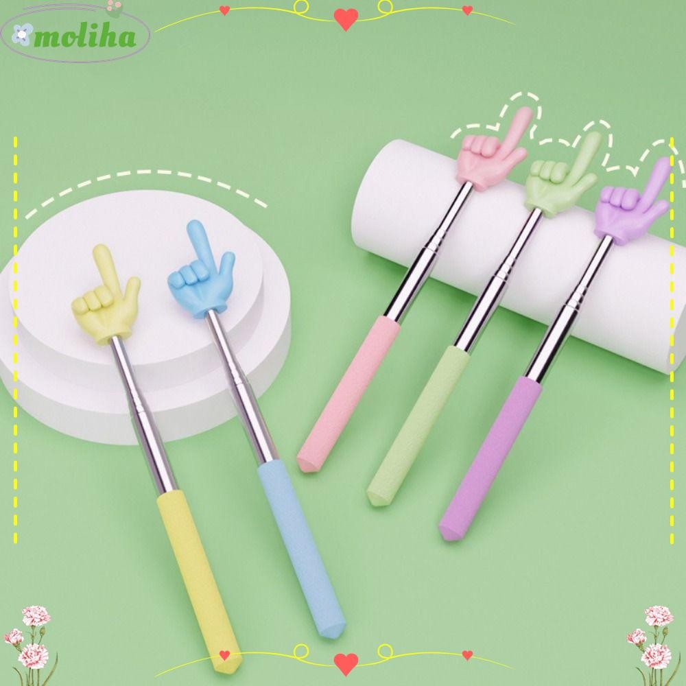 MOLIHA Teaching Pointer, Finger Design Stainless Steel Finger Reading ...