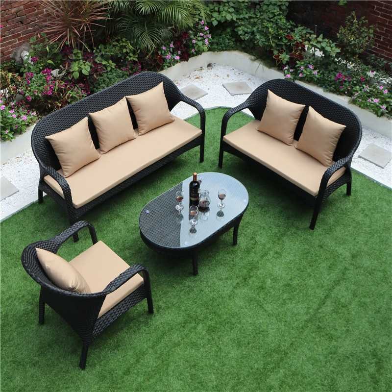 Taman Patio Riadah Luar Ruangan Sofa Rotan dan Set Kerusi Perabot ...