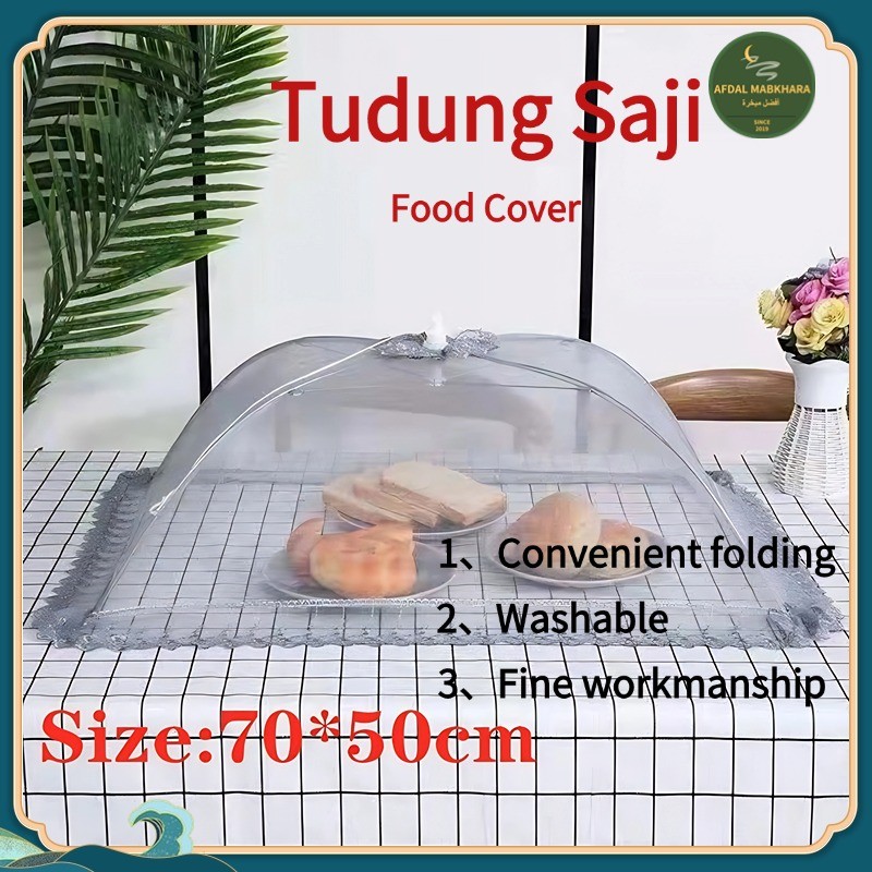 Tudung saji Kitchen Collapsible Pop Up Lace Food Cover foldable food ...
