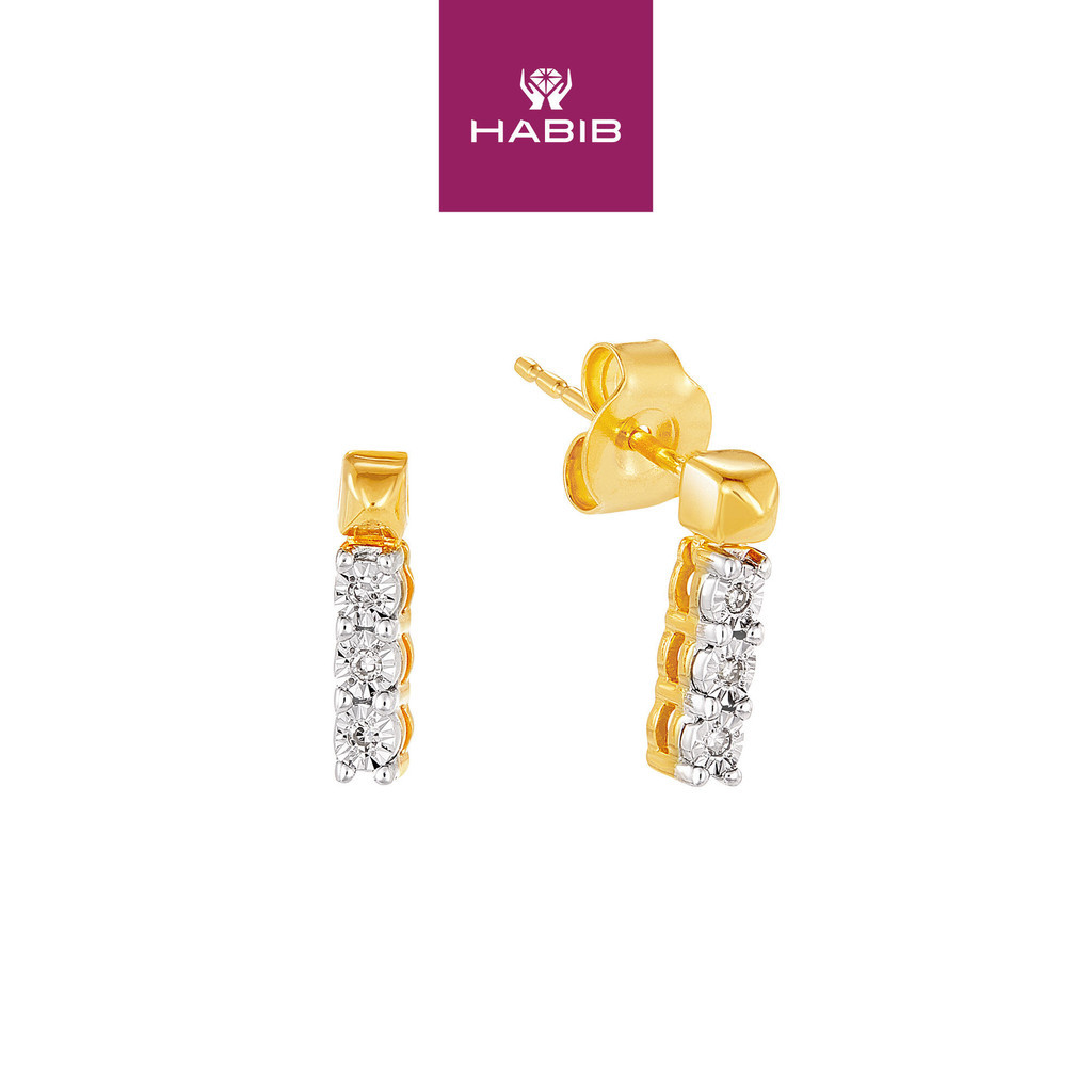 HABIB Diamond Earrings in 925 Silver XYZ-935 | Shopee Malaysia