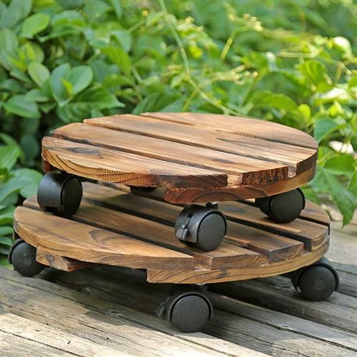 Pemegang Pasu Bunga Alih Kayu Dulang Tebal Dasar Duduk Rendah dengan ...