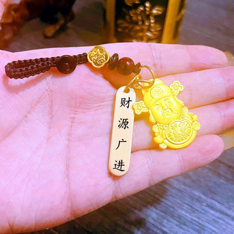 [Ready Stock] Brass 2024 God of Wealth Lucky Keychain Pendant Pendant ...