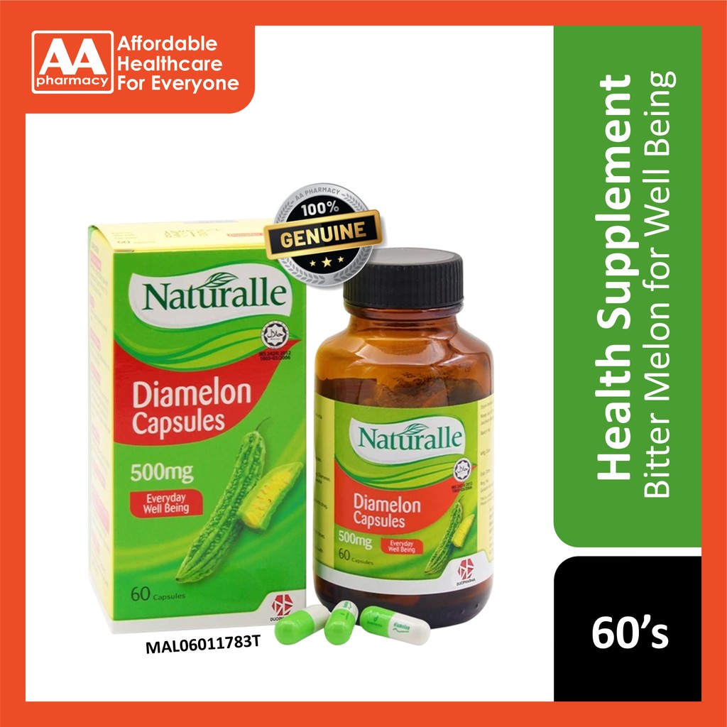 Naturalle Diamelon (Bitter Melon) 500mg Capsule 60's | Shopee Malaysia
