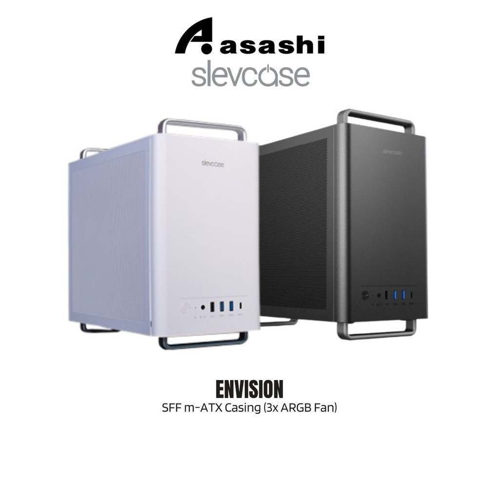 Slevcase Envision SFF m-ATX Casing (3x ARGB Fan) | Shopee Malaysia
