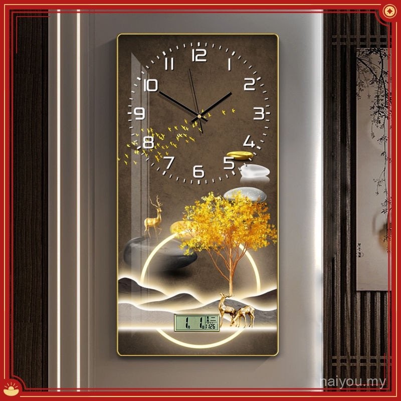 [Panda] Jam dinding terlaris lukisan hiasan ruang tamu pintu masuk jam dinding menegak lukisan ...