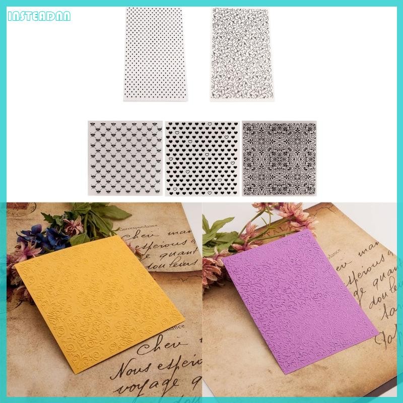 inste DIY Plastic Embossed Plate Heart Embossing Template Folders for ...