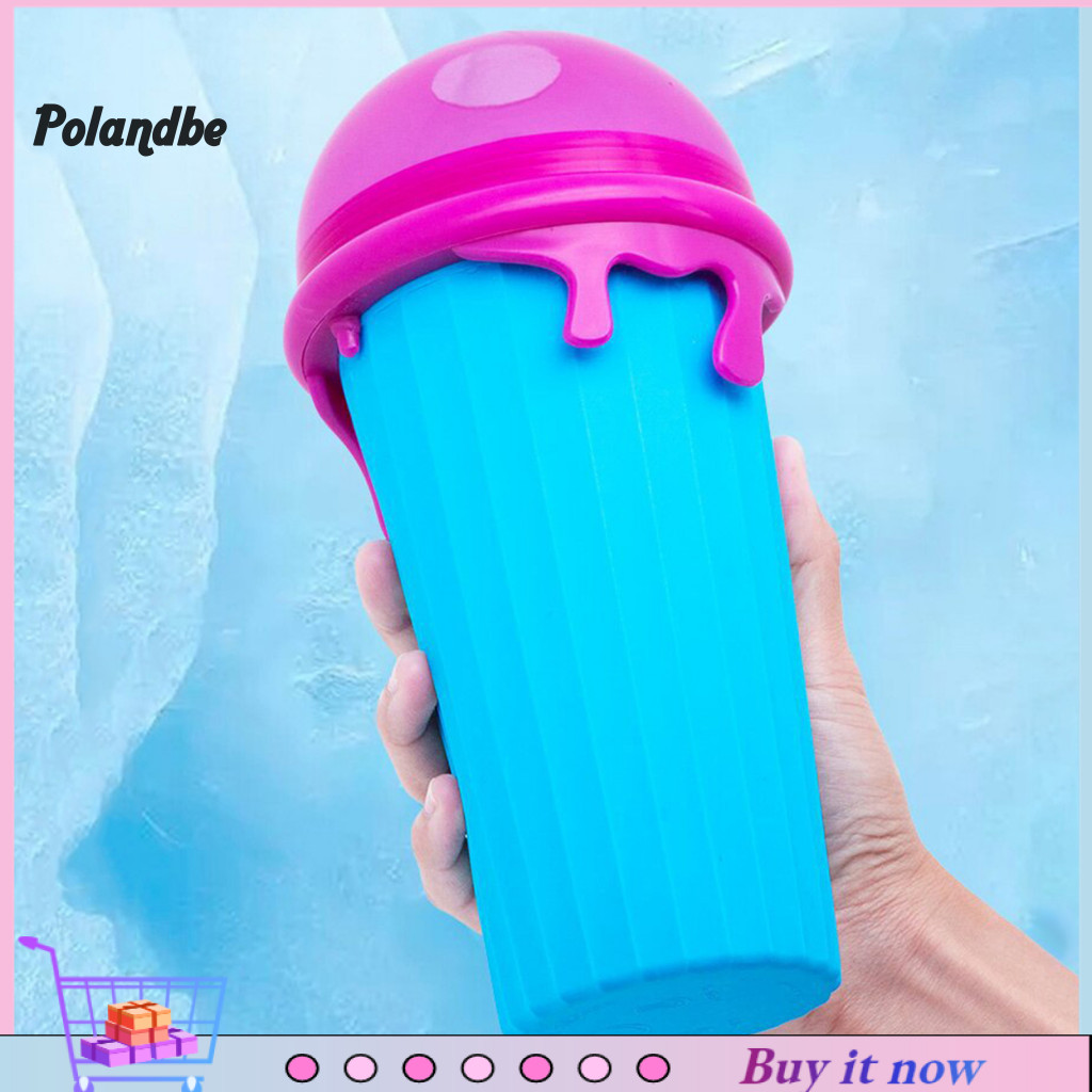 pe Spoon Straw Combo Cup Silicone Freezer Mug Quick Freeze Slushie ...