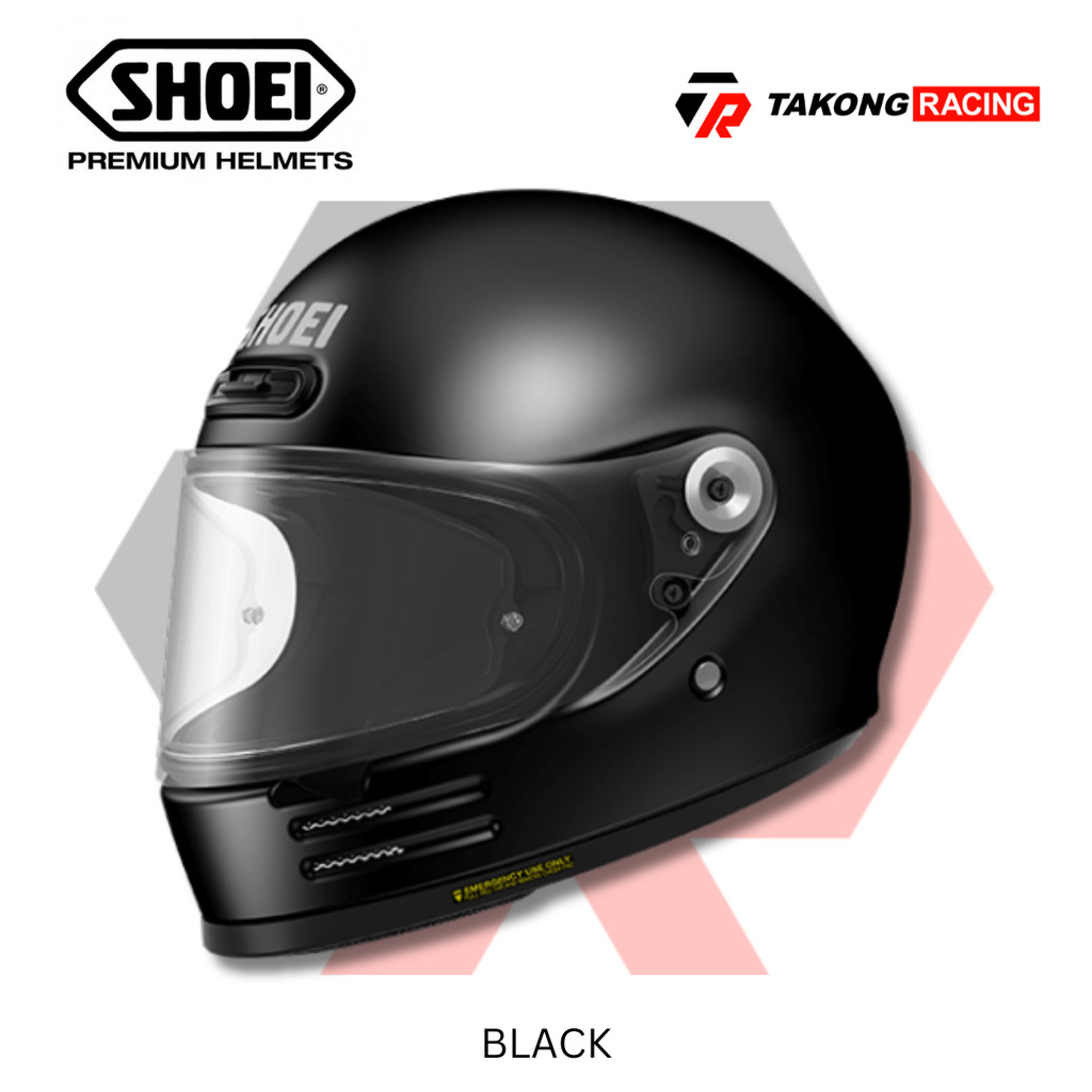 SHOEI Helmets Glamster Glossy Black | Shopee Malaysia