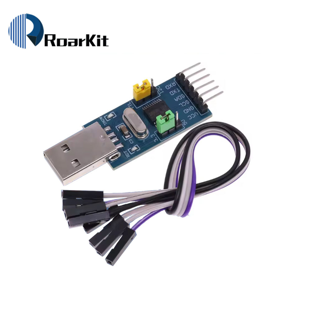CH341T 2 in 1 module 3.3V 5V USB to I2C IIC UART USB to TTL single-chip serial port downloader ...