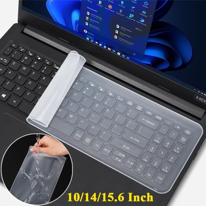 Silicone Keyboard Cover - Waterproof Dustproof Film - Transparent ...
