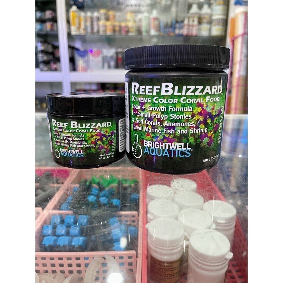 Brightwell Aquatics Reef Blizzard Xtreme Color Coral Food - 40g & 150g ...