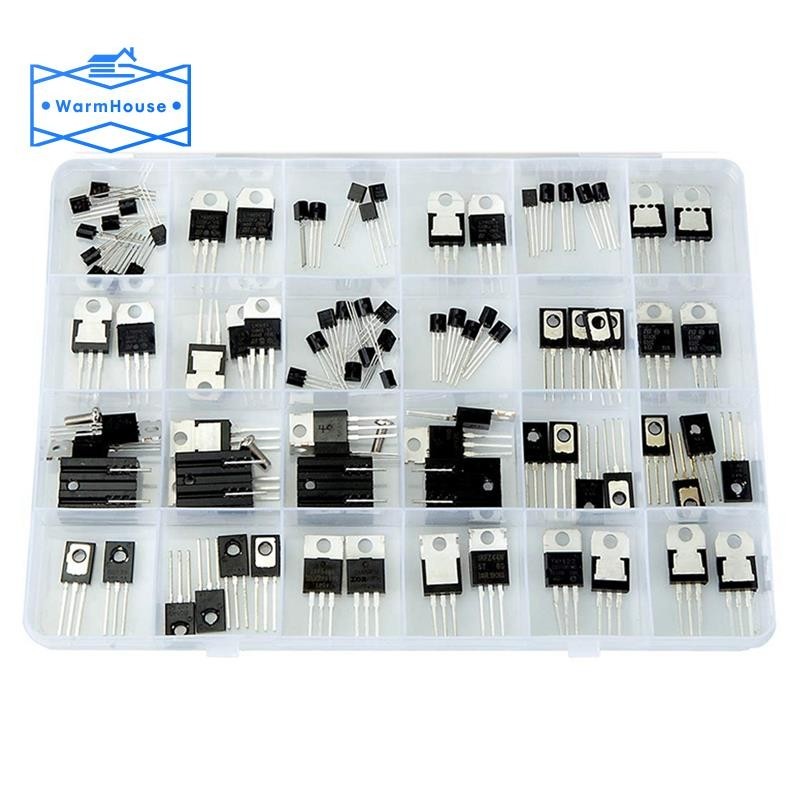 82 Pcs Power Transistor & Voltage Regulator, Thyristor Assortment Kit ...