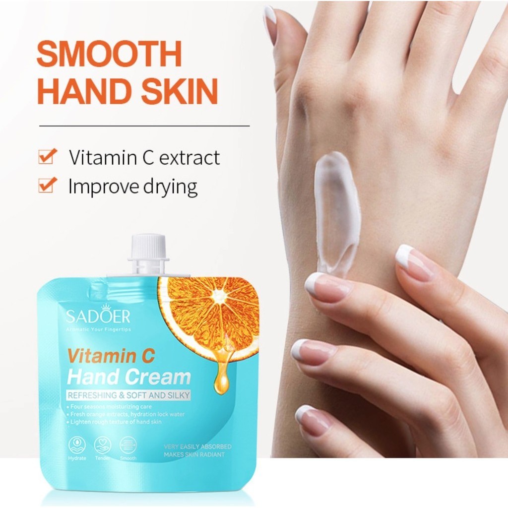 Sadoer Vitamin C Hand Cream Hydrate Tender Smooth Easy Pack Lotion 30g ...