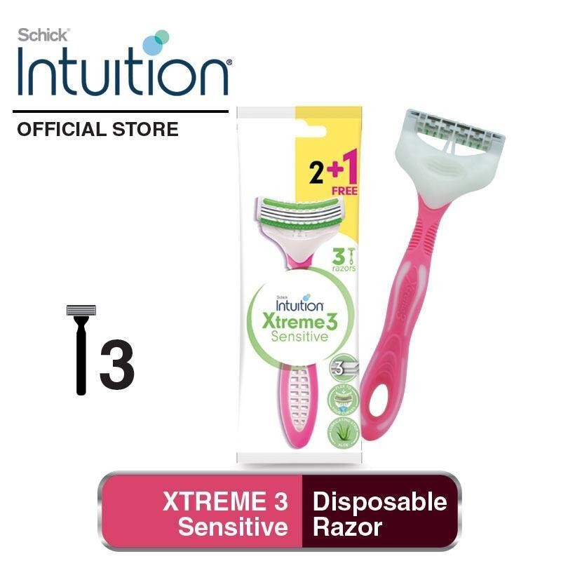 Schick Intuition Xtreme 3 Senstive ( 2 + 1 Razors ) | Shopee Malaysia