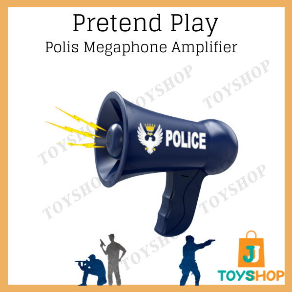 TOYSHOP Children Pretend Play Police Megaphone Amplifer Kids Costume ...