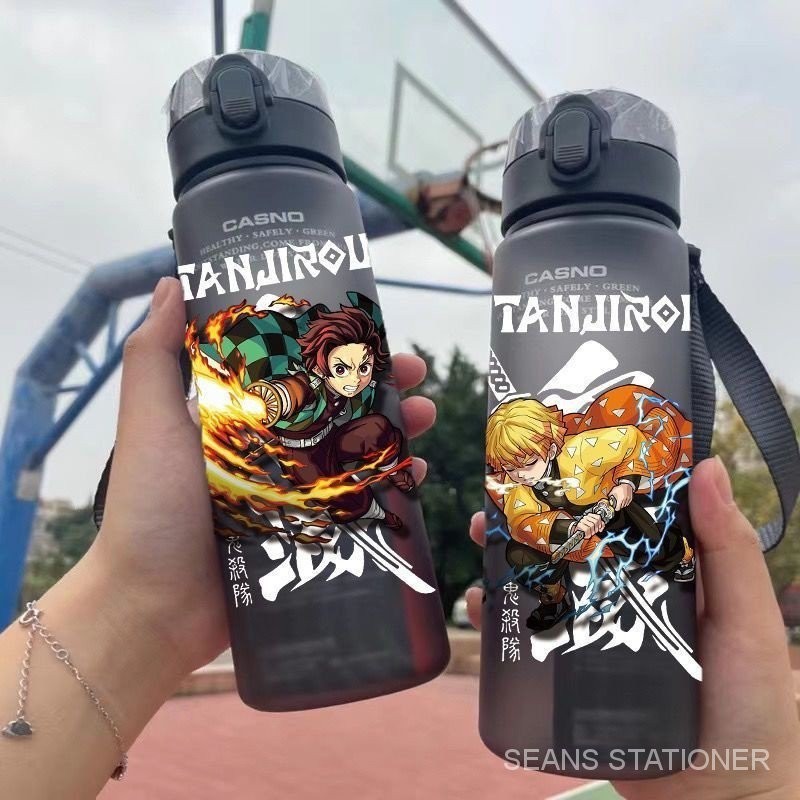 Anime Demon Slayer Water Cup Large Capacity Plastic Sports Water Bottle ...