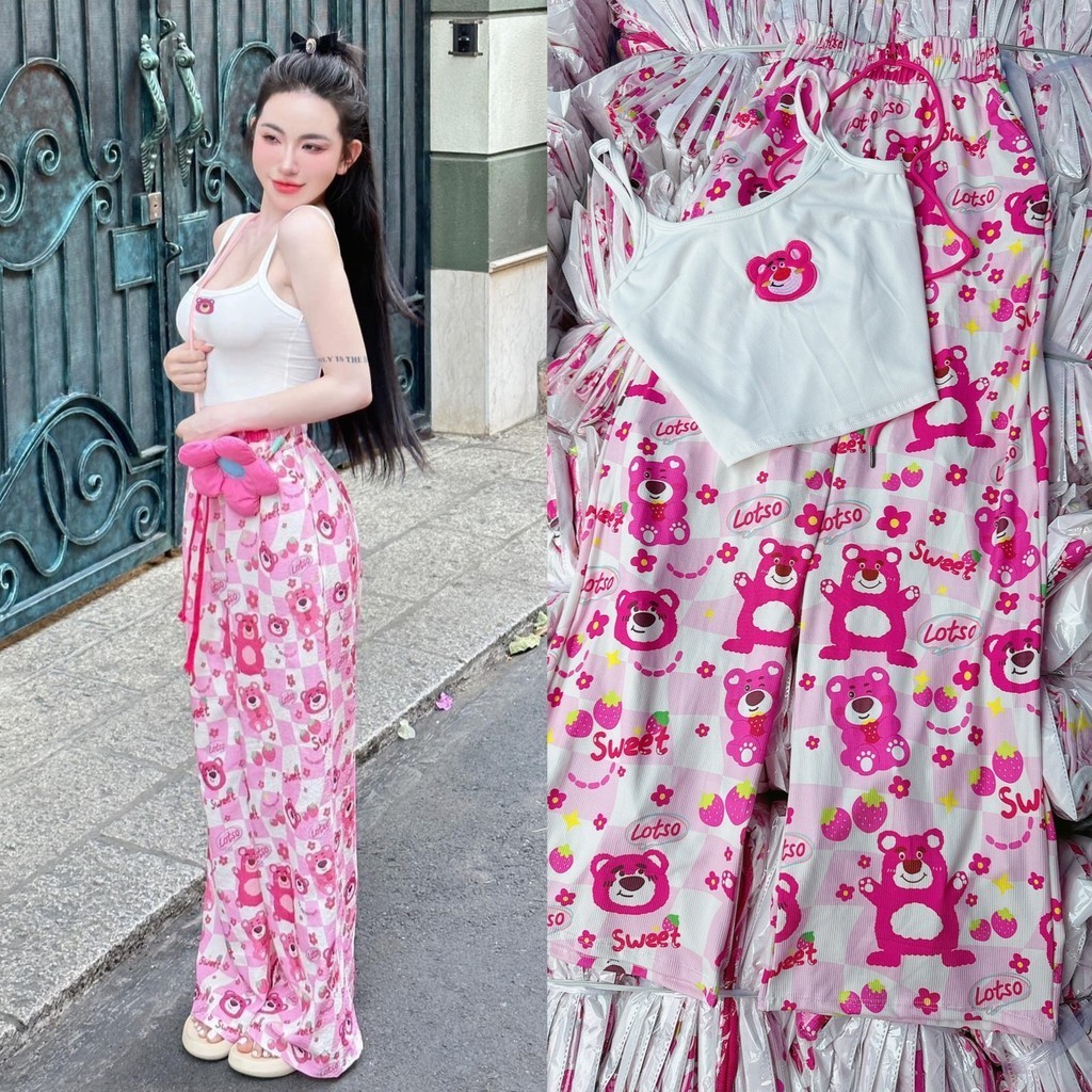 Women's 2-STRING SUITS, LONG PANTS, HIGH QUALITY PAjamas (SAP) | Shopee ...