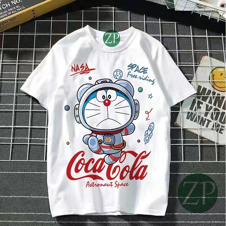 Joint Doraemon T-Shirt Male Japanese Cartoon Cute Plus Size Style ...