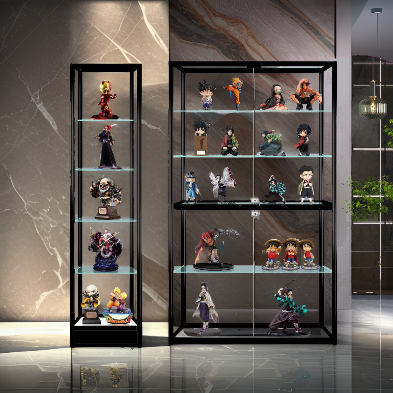 Hand-made display cabinet Glass transparent bookcase Lego model storage ...