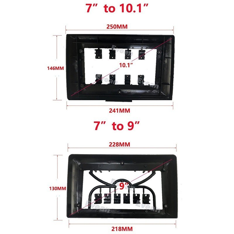 Evean Car Android Player Radio Casing Frame 9" & 10.1" Universal ...