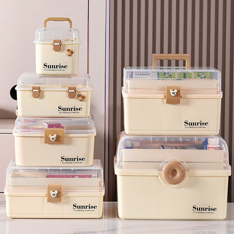Household Medicine Box Large-Capacity Multi-Layer Medicine Box Medicine ...
