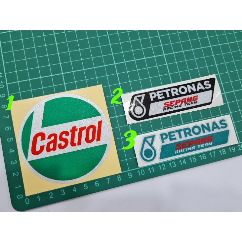 Sticker Motor Castrol Petronas Pantul Reflect Sticker Motor | Shopee ...