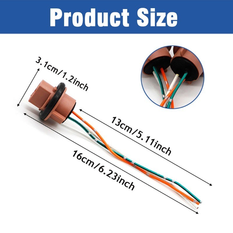 xps 1pcs car led socket T20 7443 LED bulb holder LED adapter connector ...