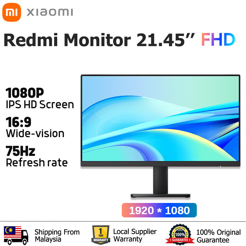 Xiaomi Redmi Widescreen LED Monitor 21.45 Inch Super Slim Display ...