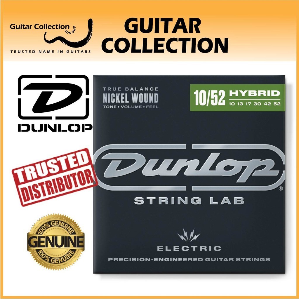 Jim Dunlop DEN1052 Electric Guitar Strings | Nickel Wound | 010-052 ...