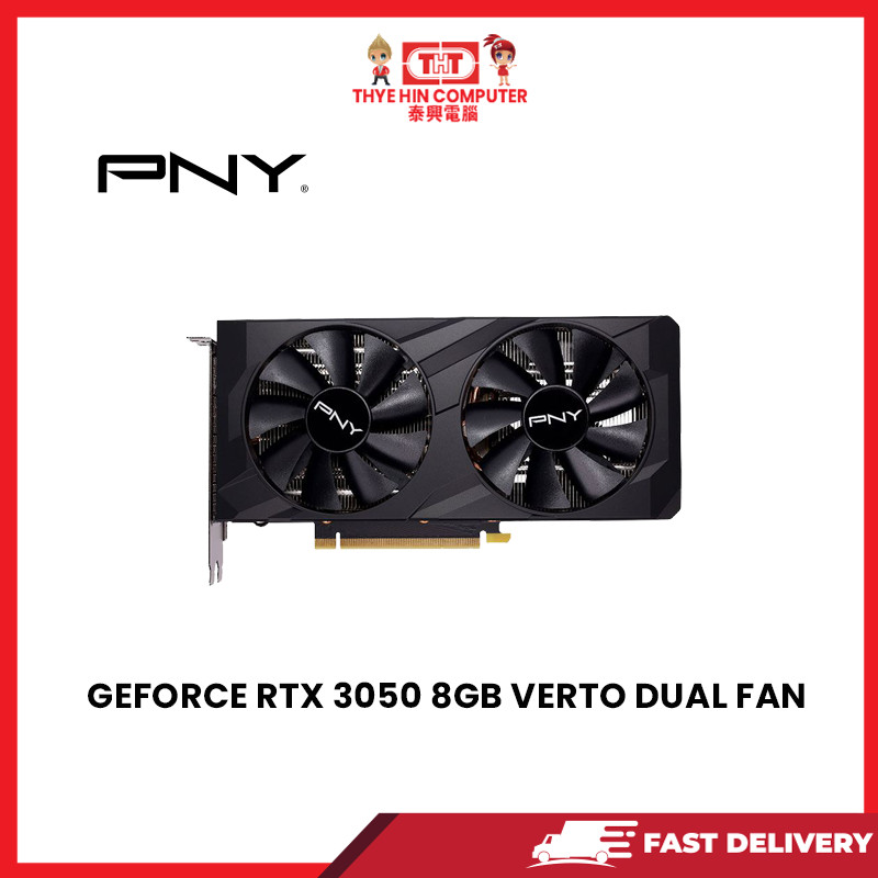 PNY GEFORCE RTX 3050 8GB VERTO DUAL FAN | Shopee Malaysia