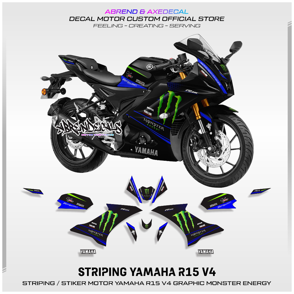 Striping R15 V4 Graphic ME/YAMAHA R15 V4 Motorcycle Sticker DESIGN ...
