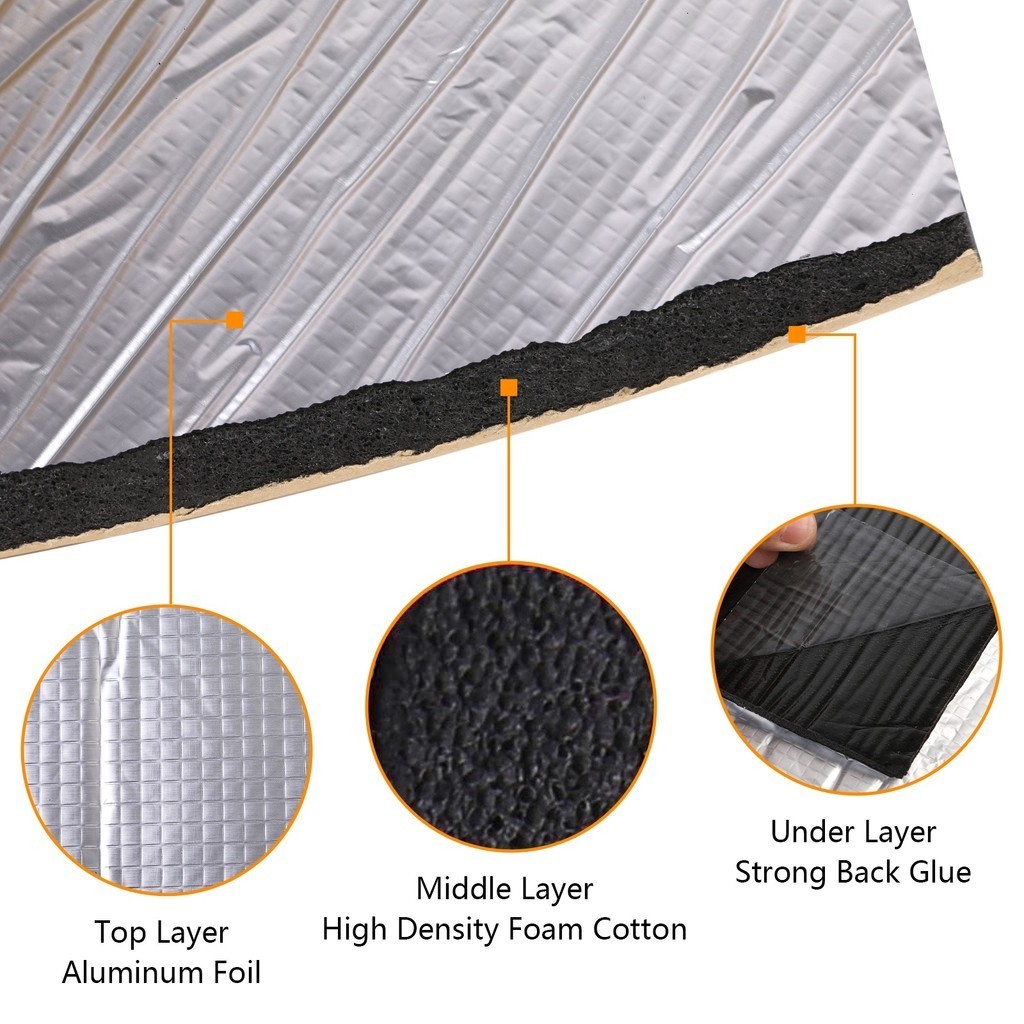For Car Engine Hood Door Sound Deadener Acoustic insulation Mat Car ...