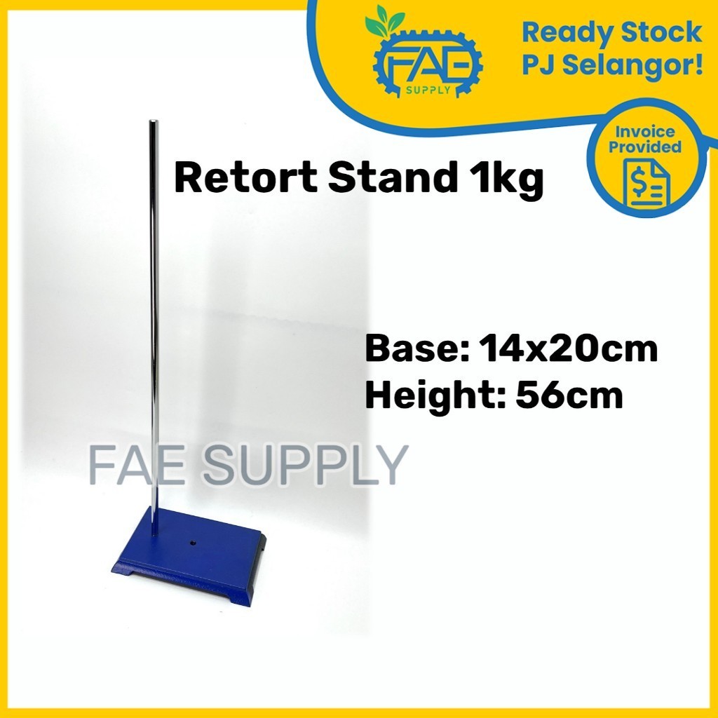 Retort Stand 1kg Base 14cmx20cm Rod Length 56cm For Lab Use | Shopee ...