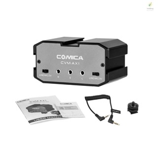 CoMica CVM-AX1 Audio Mixer Adapter Universal Dual Channel 3.5mm Port ...
